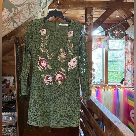 Angela Fashion | Dresses | Rose Hunter Green Fairy Dress | Poshmark